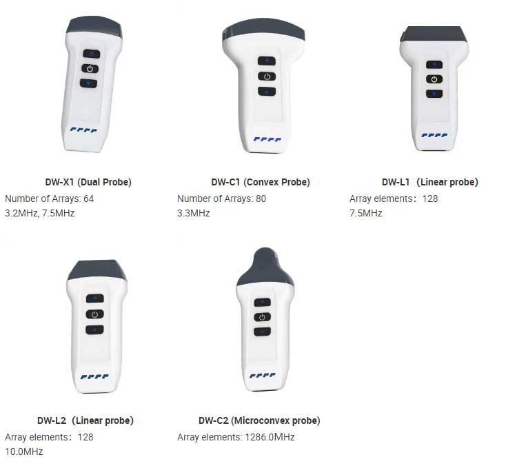 Wireless Ultrasound Color Doppler Device Probe for Veterinary Use